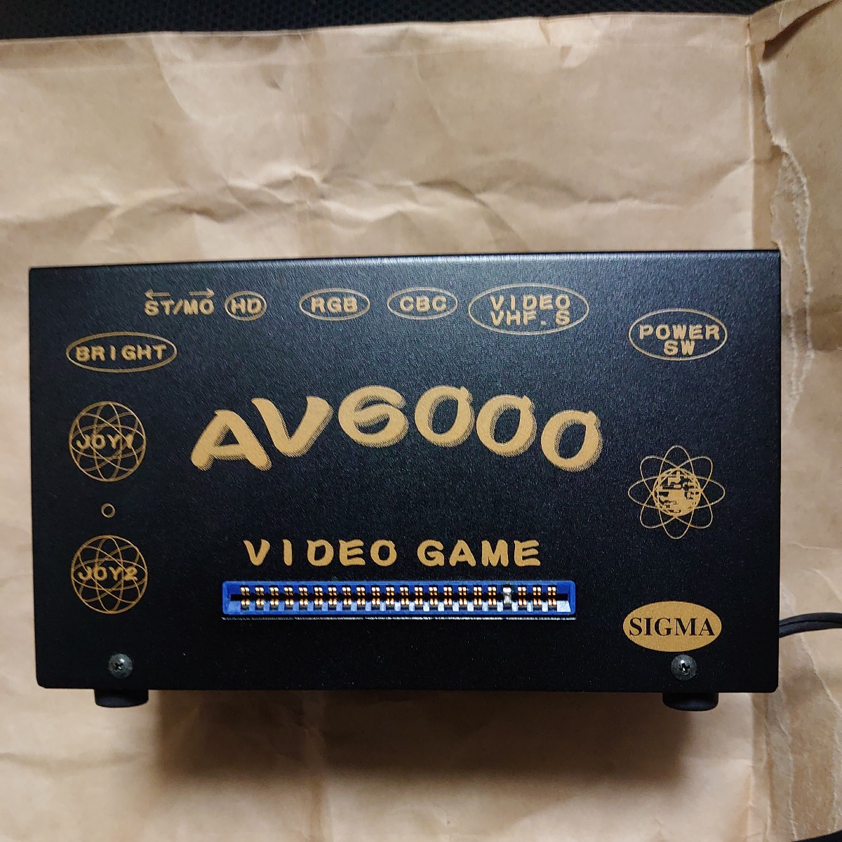 【目立った傷や汚れなし】JAMMA対応 コントロールボックス SIGMA電子 AV6000 電源内蔵 RCA出力対応 専用ハーネス付属 ...
