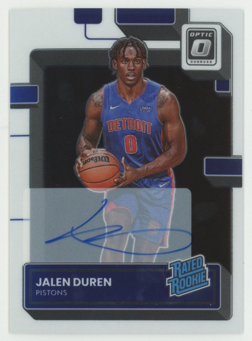 【目立った傷や汚れなし】【Jalen Duren】2022-23 Panini Donruss Optic Rated Rookie RC Auto ルーキー 直書き 直筆サインカードの落札 ...