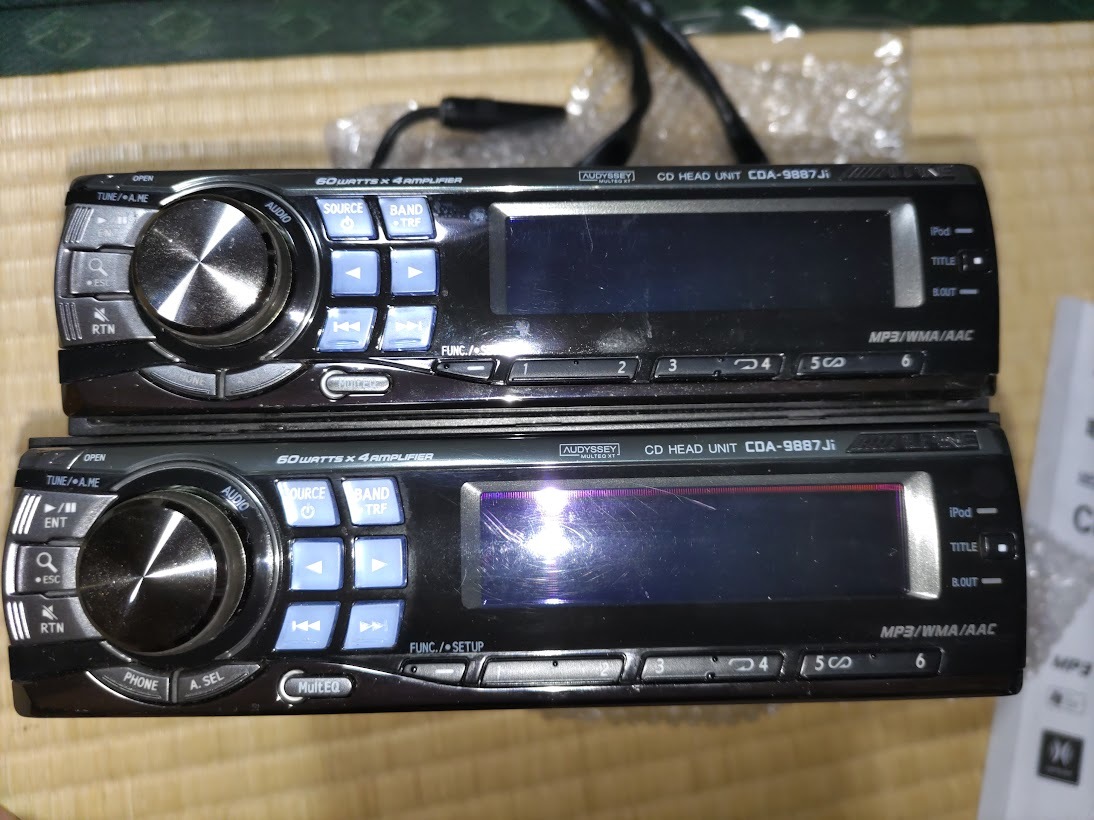 【傷や汚れあり】アルパイン CDA-9887Ji CD デッキ CD-R/RW・MP3・WMA・AAC対応/60W×4ch カーオーディオ ...