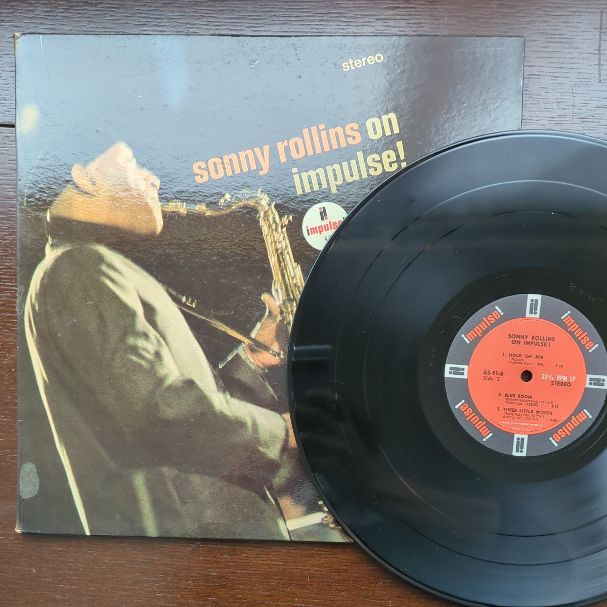 【やや傷や汚れあり】US original van gelder刻印 SONNY ROLLINS ソニー・ロリンズ IMPULSE record レコード LP アナログ vinyl JAZZ ...