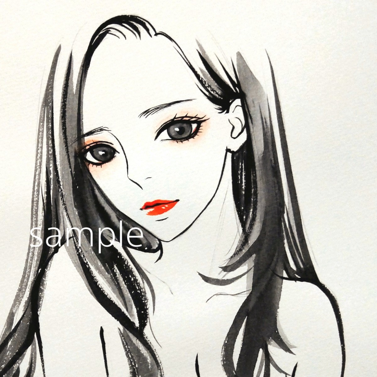 【目立った傷や汚れなし】肉筆原画 水彩画 美人画 手描きイラスト ドローイング オリジナル 和装 セクシー グラビア mucicaの落札情報 ...