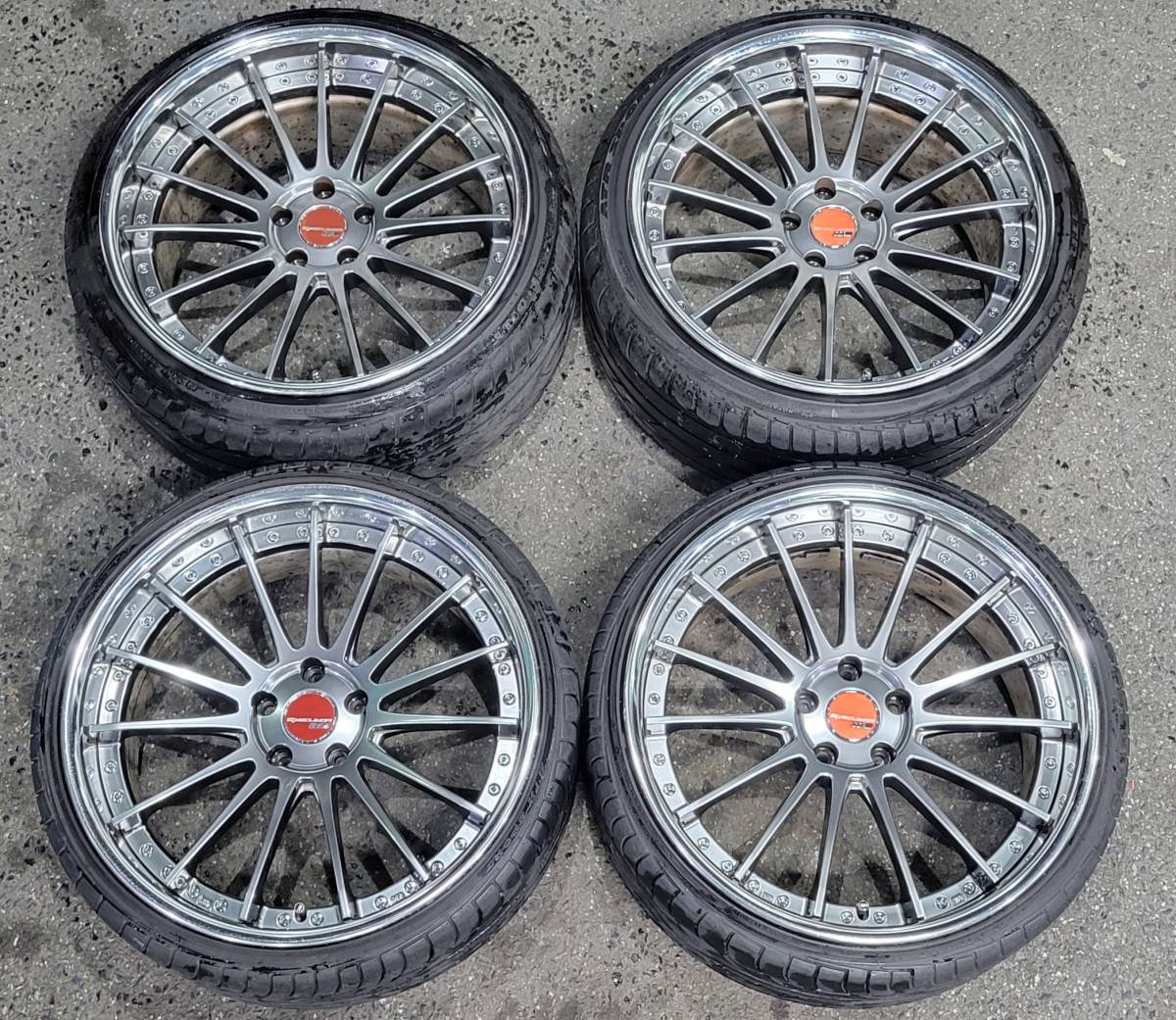 【傷や汚れあり】中古 TANABE SSR EXECUTOR 20インチ 9J +18 10J +31 PCD114.3 5穴 4本 タナベ エグゼキューター CV04 フーガ シーマ ...