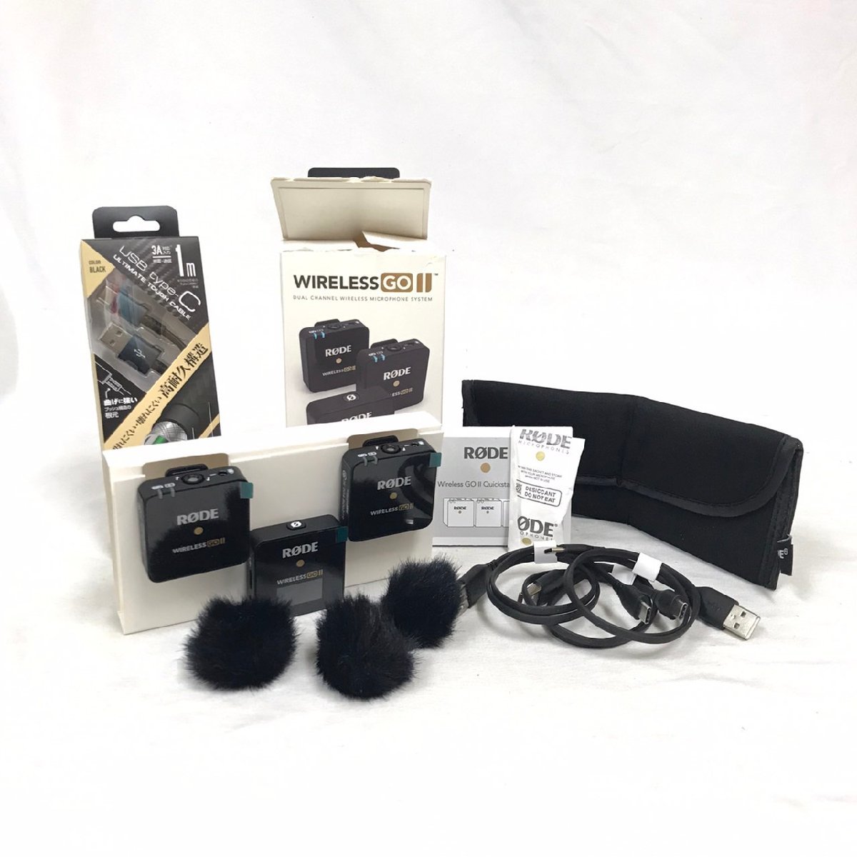 【目立った傷や汚れなし】 美品 ロード RODE ワイヤレスゴーⅡ(2) ワイヤレスマイク 受信機×1 送信機×2など/SC5 TRSケーブル ...