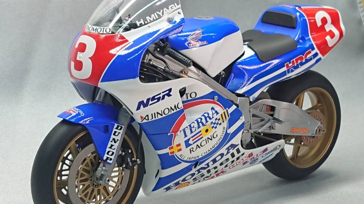 【目立った傷や汚れなし】HONDA NSR500 1/12 ハセガワ おまけ付き "AJINOMOTO HONDA 1989 全日本ロード ...