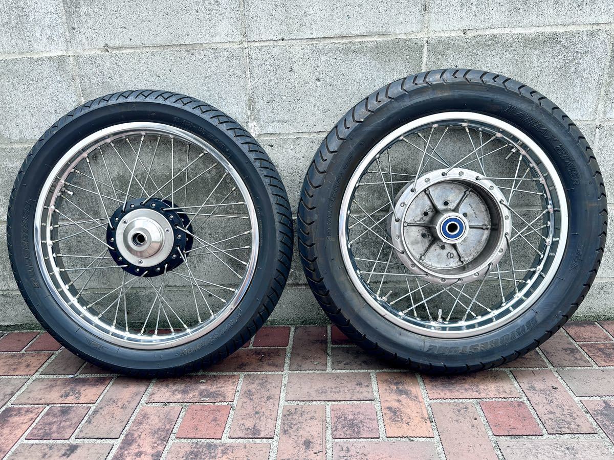 【傷や汚れあり】程度良 カワサキ750SS H2 Z1 Z2 純正 前後 ホイール セット タカサゴ タイヤ KAWASAKI マッハ4 H1 500ss 350ss 250ss S1 S2 ...