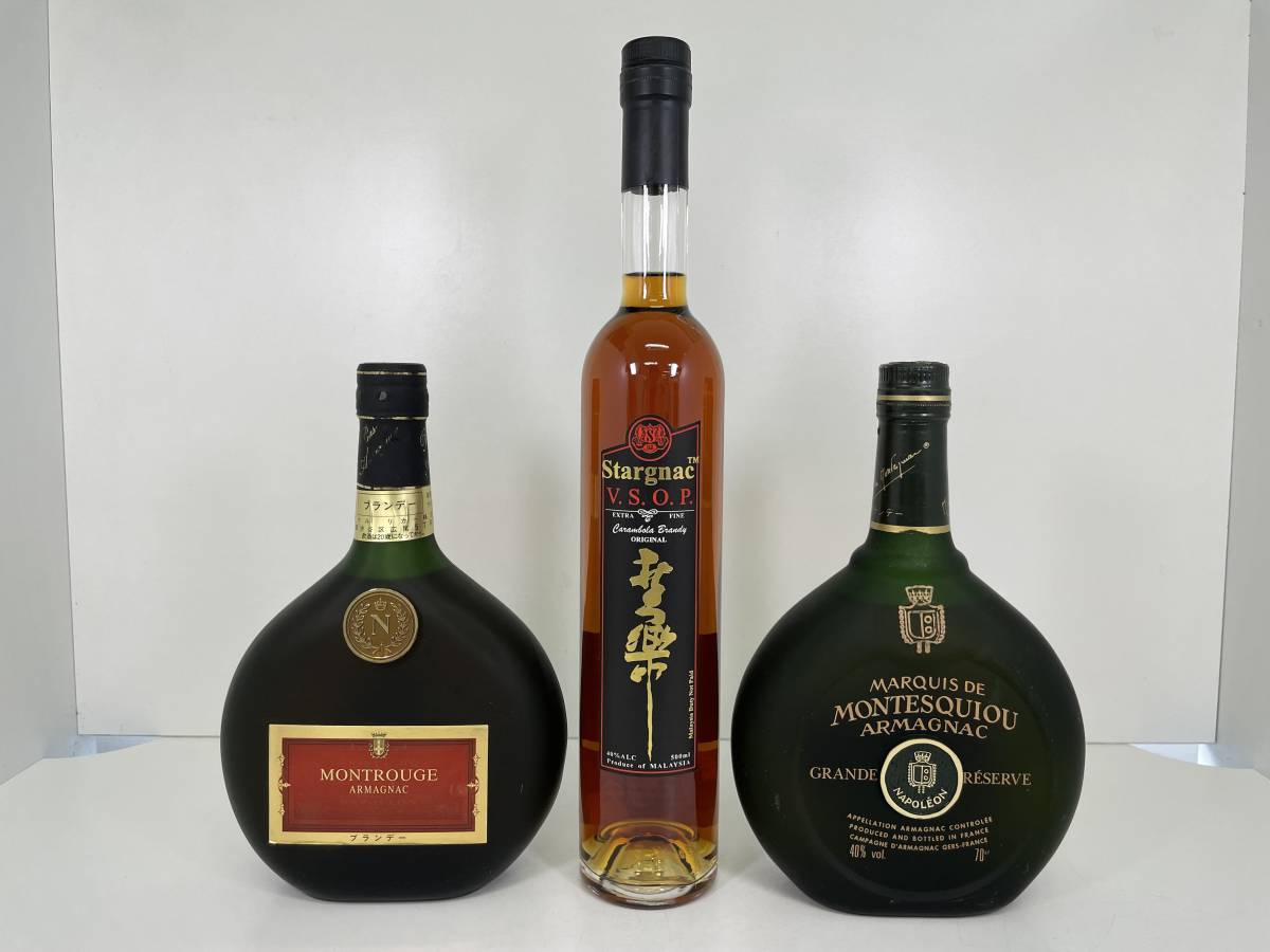 【傷や汚れあり】TN0509-113 9945【1円スタート】3点まとめ モンテスキュー ナポレオン/モンルージュ ナポレオン/Stargnac VSOP 500ml 未開栓 古酒の落札情報 ...
