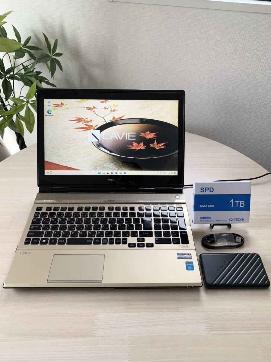 【やや傷や汚れあり】新品SSD1TB(1000GB)+HDD1000GB メモリ16GB Core i7 LL750/M Windows11 Office2021 タッチパネル Blu-ray ...