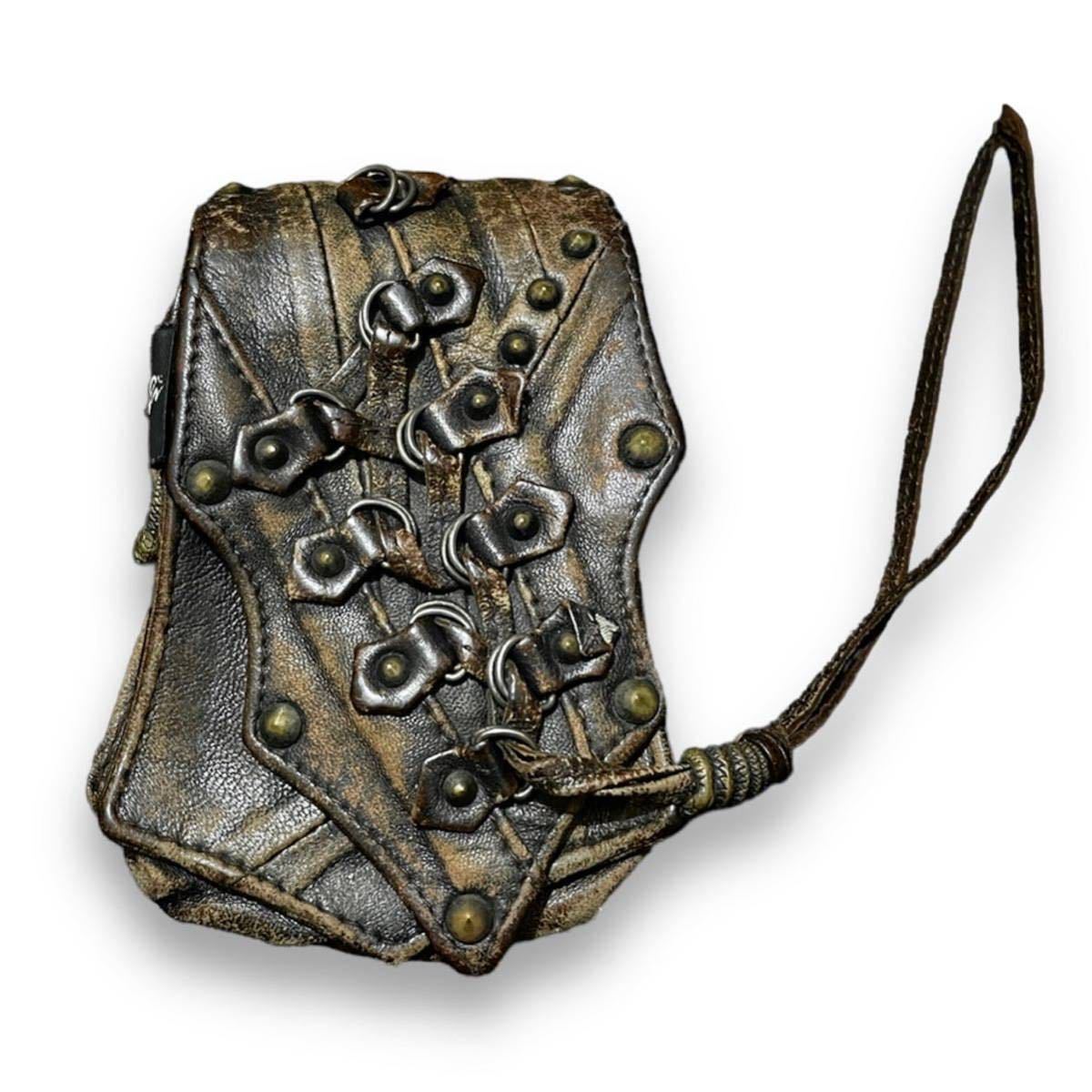 【目立った傷や汚れなし】00’s KMRii Archive Double Studs Leather Bracelet ケムリ アーカイブ ...