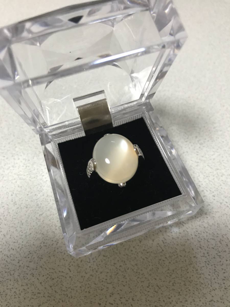 【未使用】 K18 WG /18金 ホワイト.ゴールド☆天然レインボー.ムーンストーン/ 天然ダイヤモンド . リング☆ 新品未使用.極限お値下げ致しました♪の落札情報詳細 - Yahoo ...