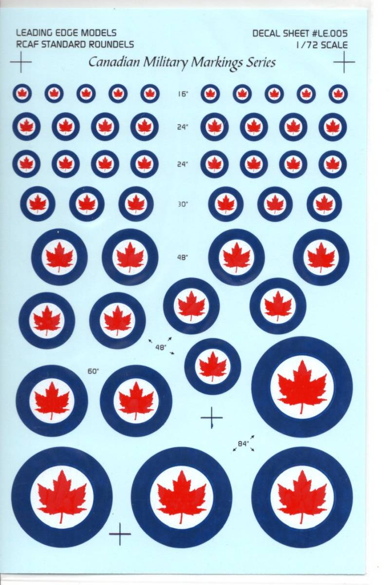 【未使用】1/72 LE 72-006 Early 1950s-1960s Canadian aircraft roundels. カナダ空軍 ラウンデルの落札情報詳細 - Yahoo ...