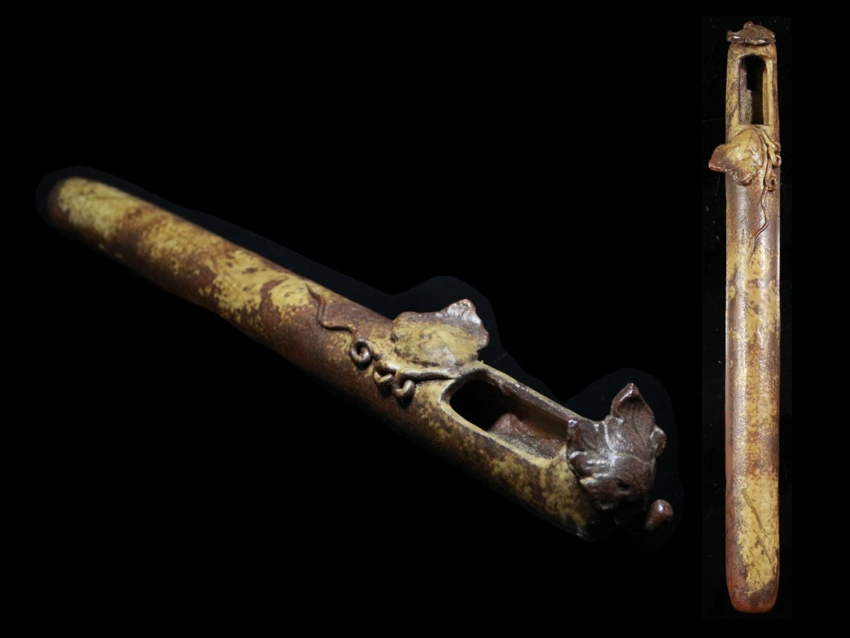 【やや傷や汚れあり】 備前・茄子・蔦・掛花入・花入・花瓶・花器 aa998の落札情報詳細 - Yahoo!オークション落札価格検索 オークフリー