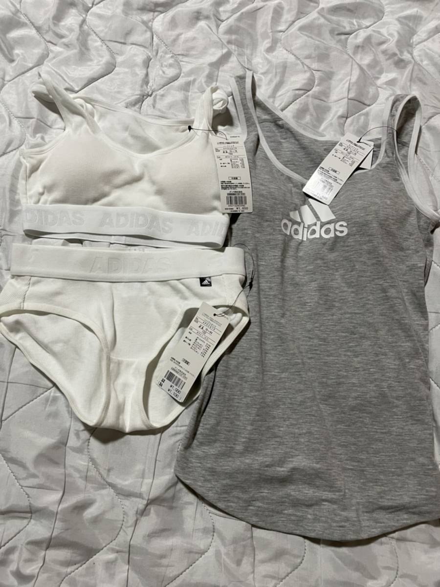 【未使用】adidas サイズ150のブラトップ1枚、ショーツ1枚、ブラジャー1枚新品の落札情報詳細 - Yahoo!オークション落札価格検索 オークフリー
