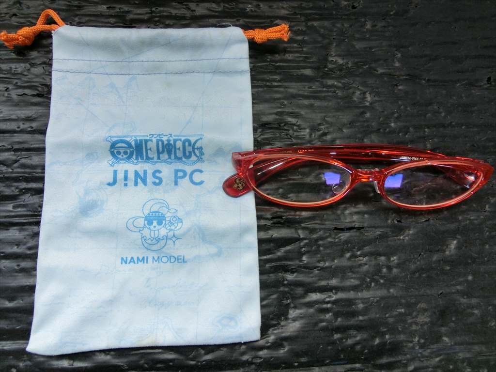 【傷や汚れあり】T【KM04-55】【60サイズ】 JINS PC × ONE PIECE ワンピース/ナミ モデル ブルーライトカットメガネ/※傷・汚れ・袋にシミ有の落札情報詳細 ...