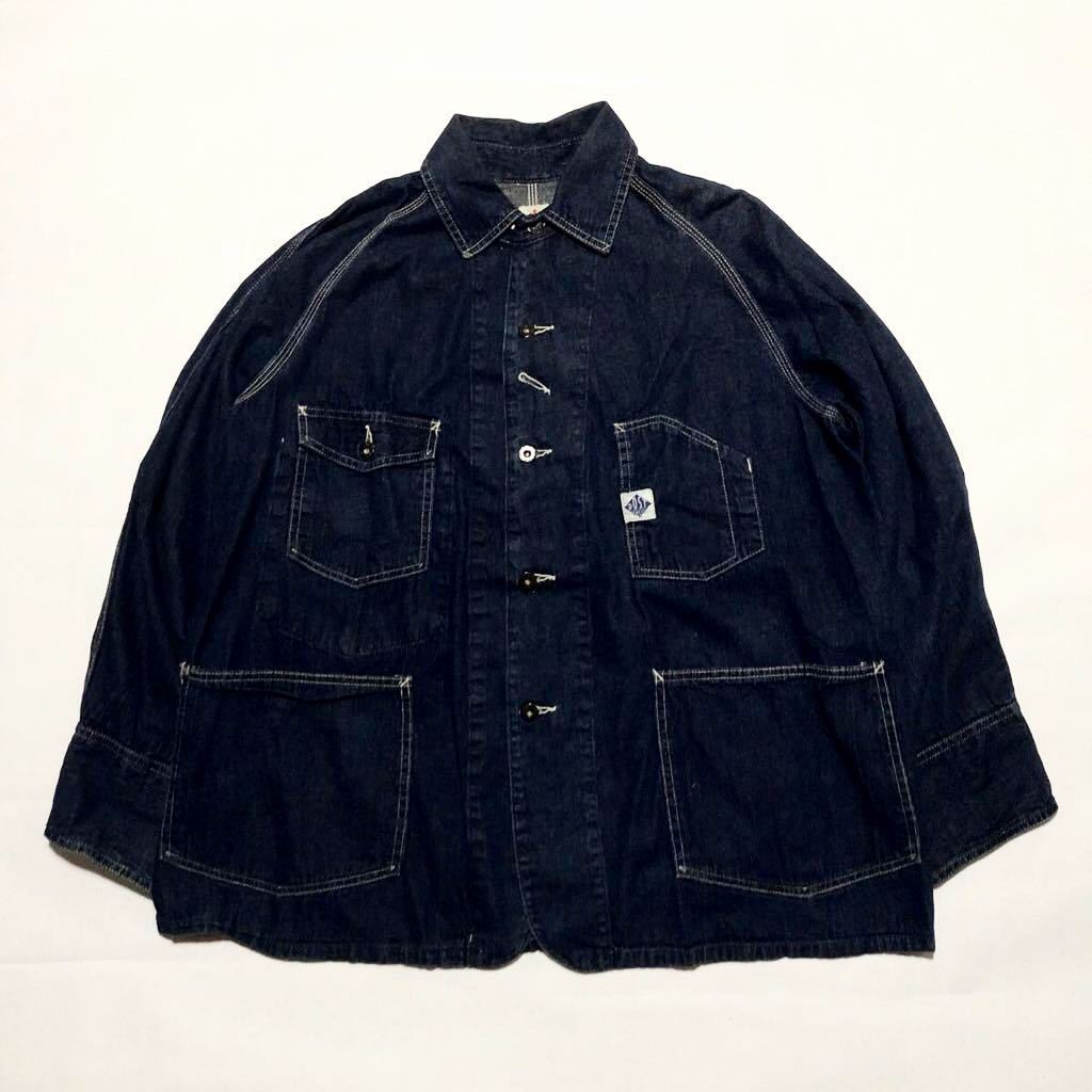 【傷や汚れあり】POST O'ALLS/Engineers' Jacket/DENIM COVERALL JACKET/Made in USA ...