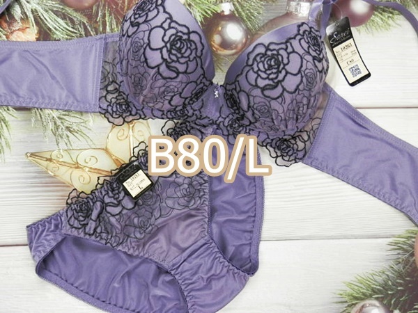 【未使用】P329-B80/L ブラジャー＆ショーツセット ブラ&ショーツセット 下着 ランジェリー 脇高ブラジャー 脇高ブラの落札情報詳細 - ヤフオク落札価格検索 オークフリー
