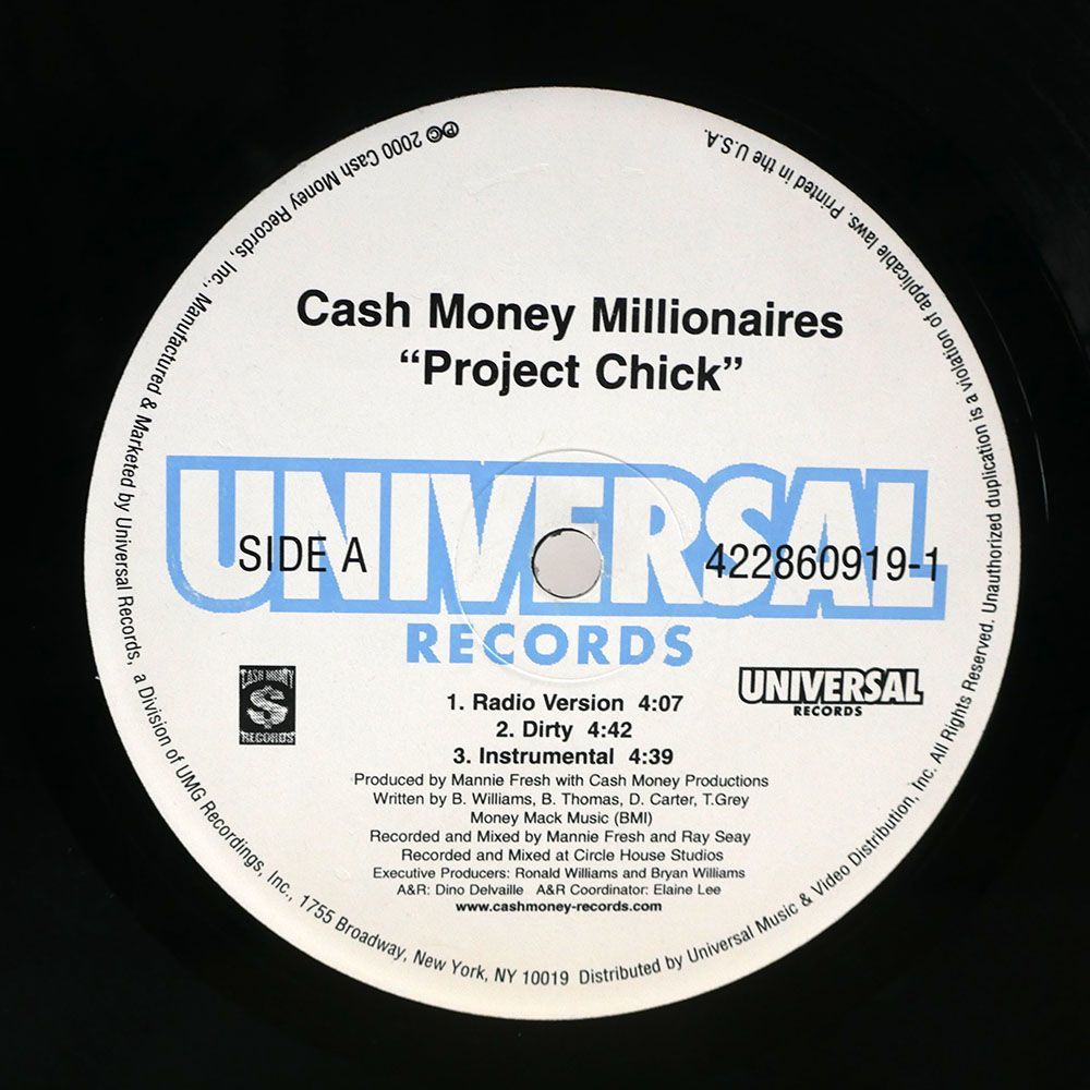 【やや傷や汚れあり】CASH MONEY MILLIONAIRES/PROJECT CHICK /UNIVERSAL 4228609191 ...
