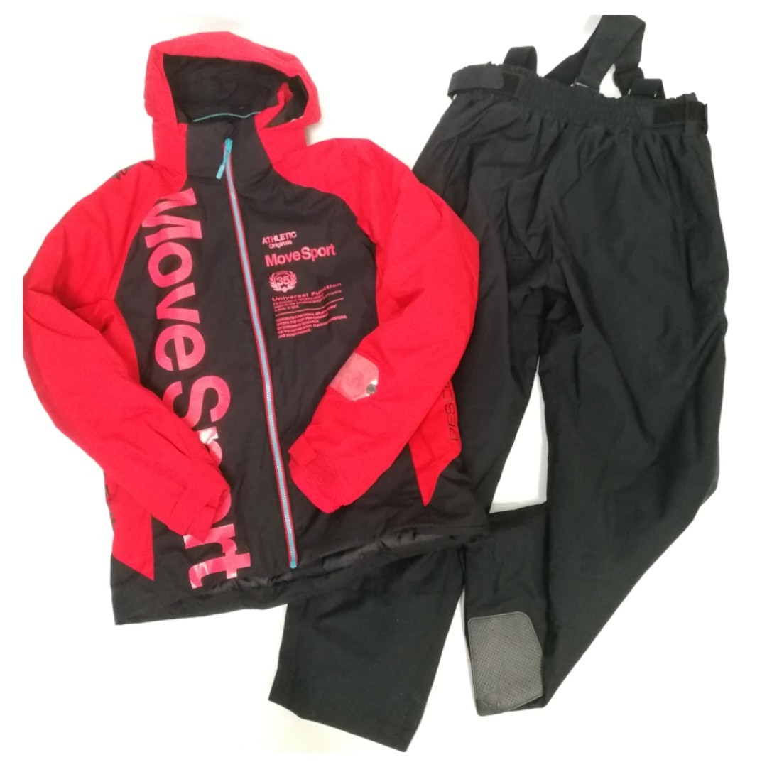 【目立った傷や汚れなし】美品！デサント DESCENTE スキーウェア セットアップ上下セット スノーボードウエア ジャケット パンツ Move Sport HEAT NAVI サイズXOの ...