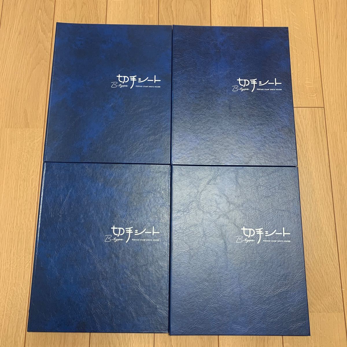 【やや傷や汚れあり】テージー KB-31 切手シート収納用 アルバム 青4冊 縦約27cm.横約21.6cm 台紙16枚32ページ ゆうパック ...