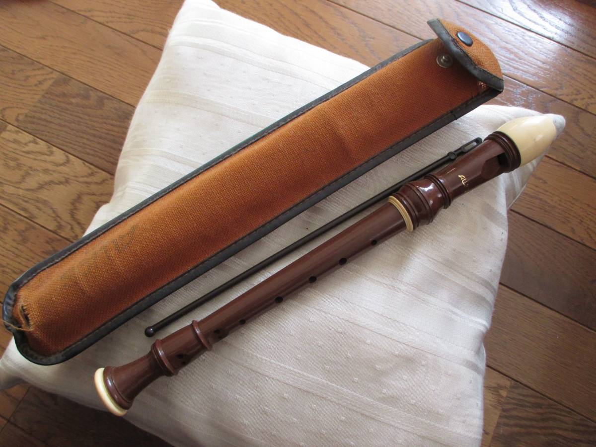 【やや傷や汚れあり】リコーダー AULOS アウロス ケース付き used 中古 楽器 縦笛 記名あり 小学生 日本製 NO 104-Gの落札 ...