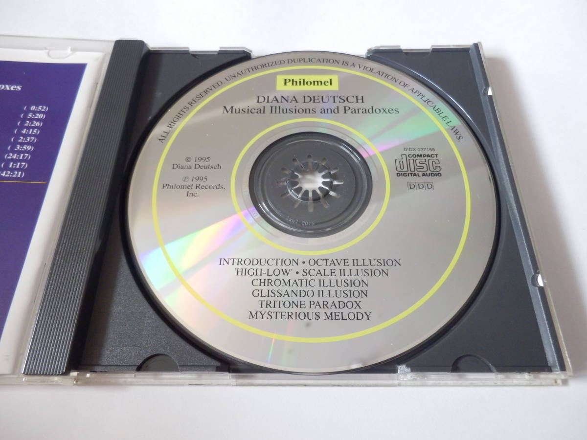 【目立った傷や汚れなし】CD/実験的音楽/Diana Deutsch - Musical Illusions and Paradoxes ...