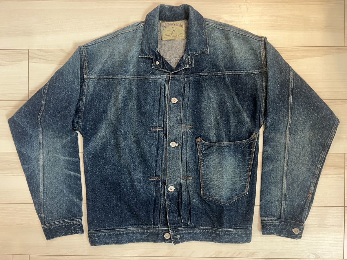 【未使用に近い】【40L】50年加工HELLER'S CAFEヘラーズカフェNonpareilノンパレイルWAREHOUSE ウエアハウス デニムジャケットジージャンの落札情報詳細 ...