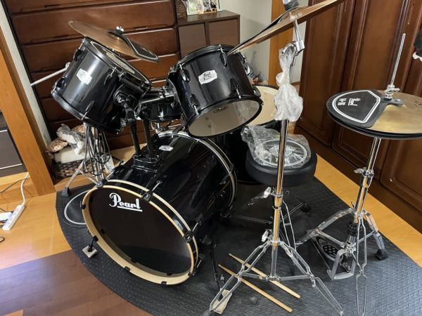 【傷や汚れあり】r093 S3 13588 【引取限定】 Pearl Ex Export ドラムセット パール シンバルスタンド B8