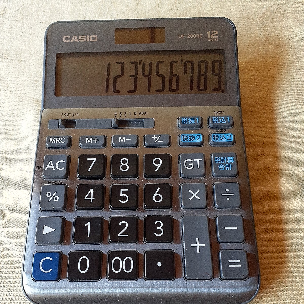 【目立った傷や汚れなし】CASIO カシオ 軽減税率実務電卓 ソーラー DF-200RC 動作OK 送料350円 12桁の落札情報詳細 - ヤフオク落札価格検索 オークフリー