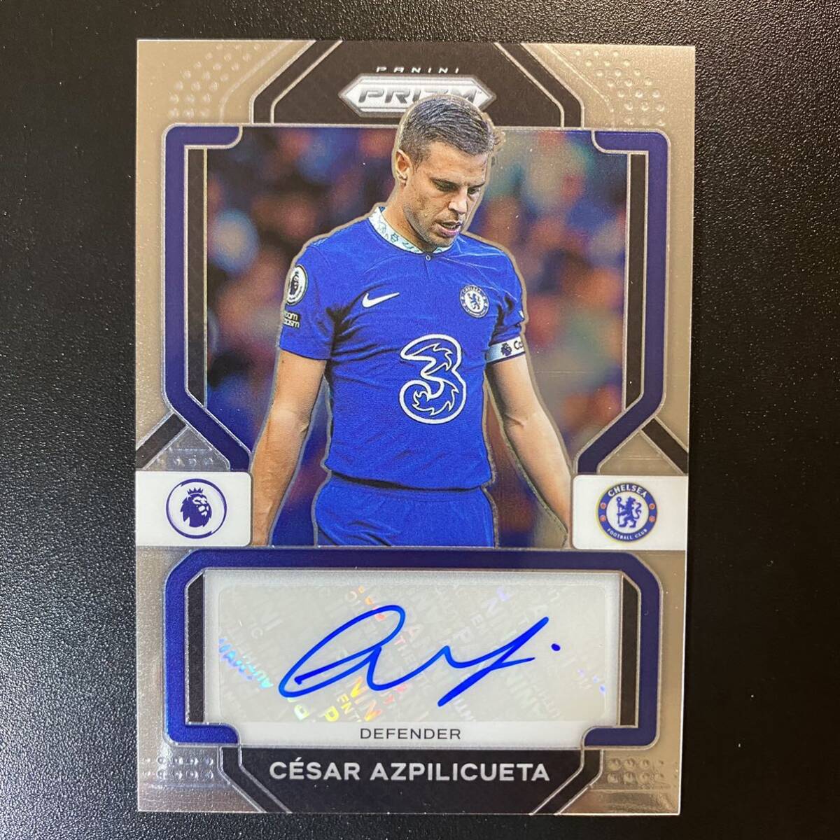 【目立った傷や汚れなし】2022-23 Panini Prizm EPL Cesar Azpilicueta Autograph ...