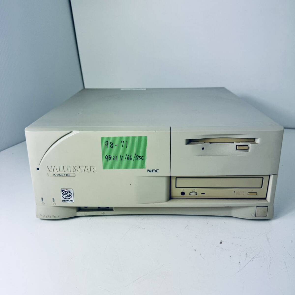 【傷や汚れあり】98-72 NEC PC-9821V166S5D2 HDD欠 Pentium with MMX 166Mhz 640+96256 FDDよりMS-DOS6.20起動確認できまし ...