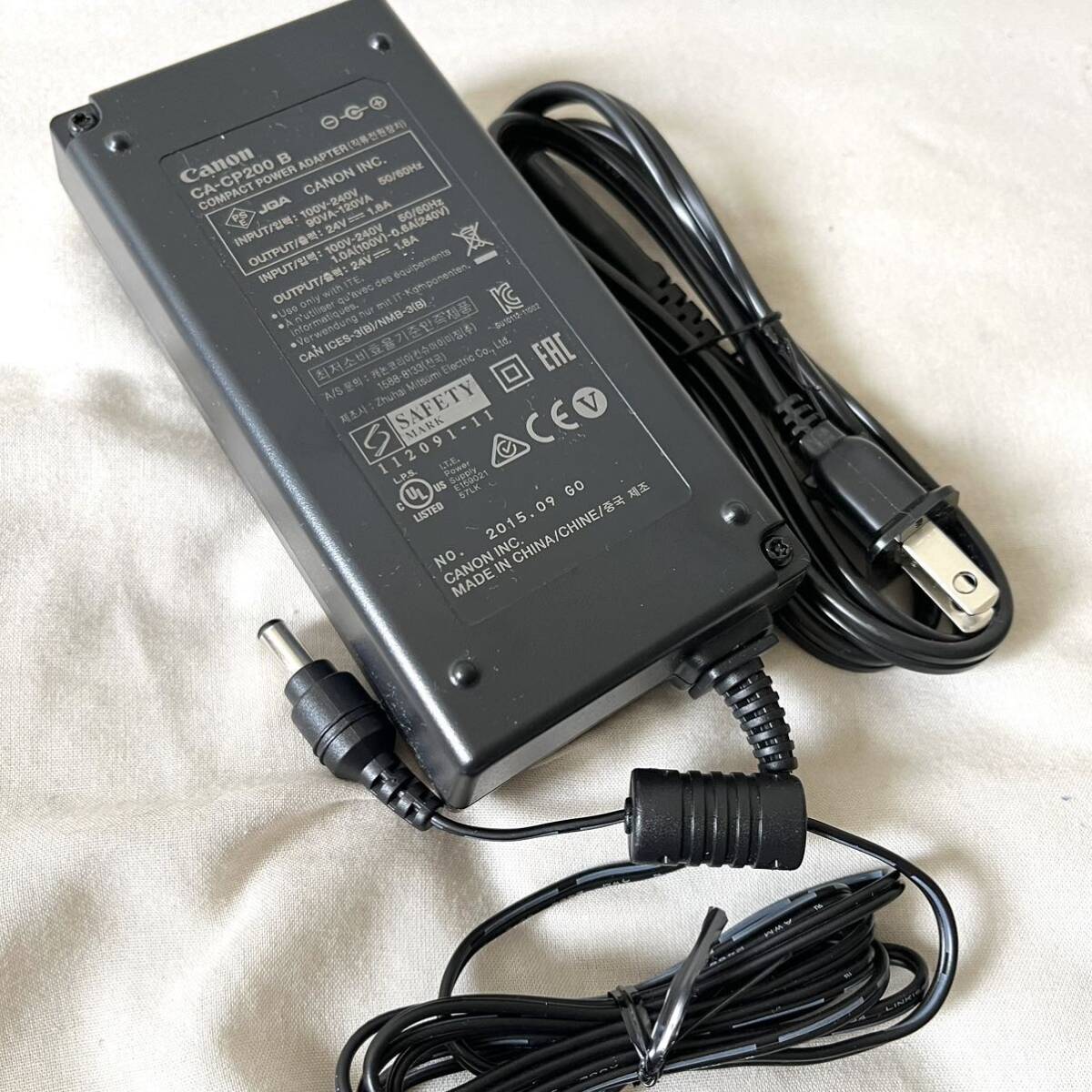 【目立った傷や汚れなし】CA-CP200 B★Canon キヤノン セルフィー ACアダプター★ACアダプタ 昇華型プリンター インクリボン ...