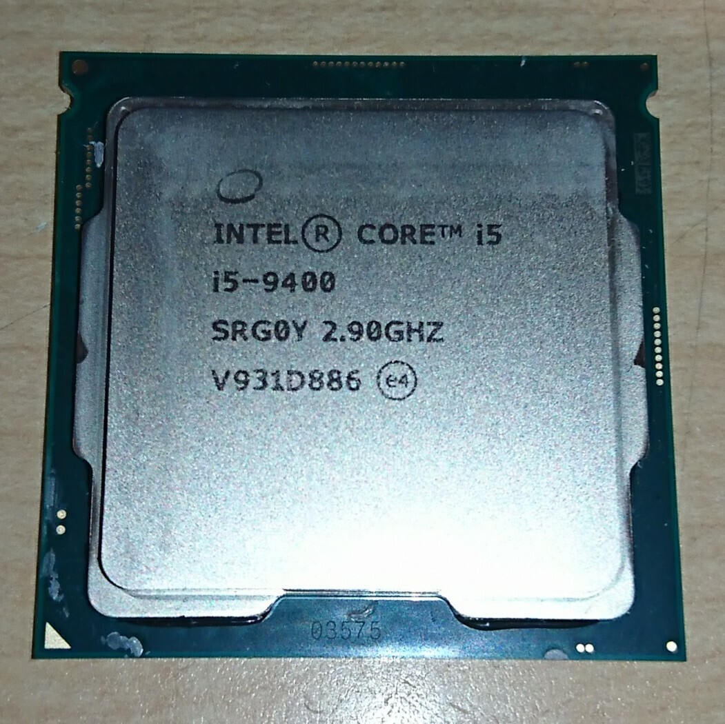 【やや傷や汚れあり】Intel Core i5 9400 LGA1151 CoffeeLake 動作確認品 (O12411)の落札情報詳細 - Yahoo!オークション落札価格検索 オークフリー