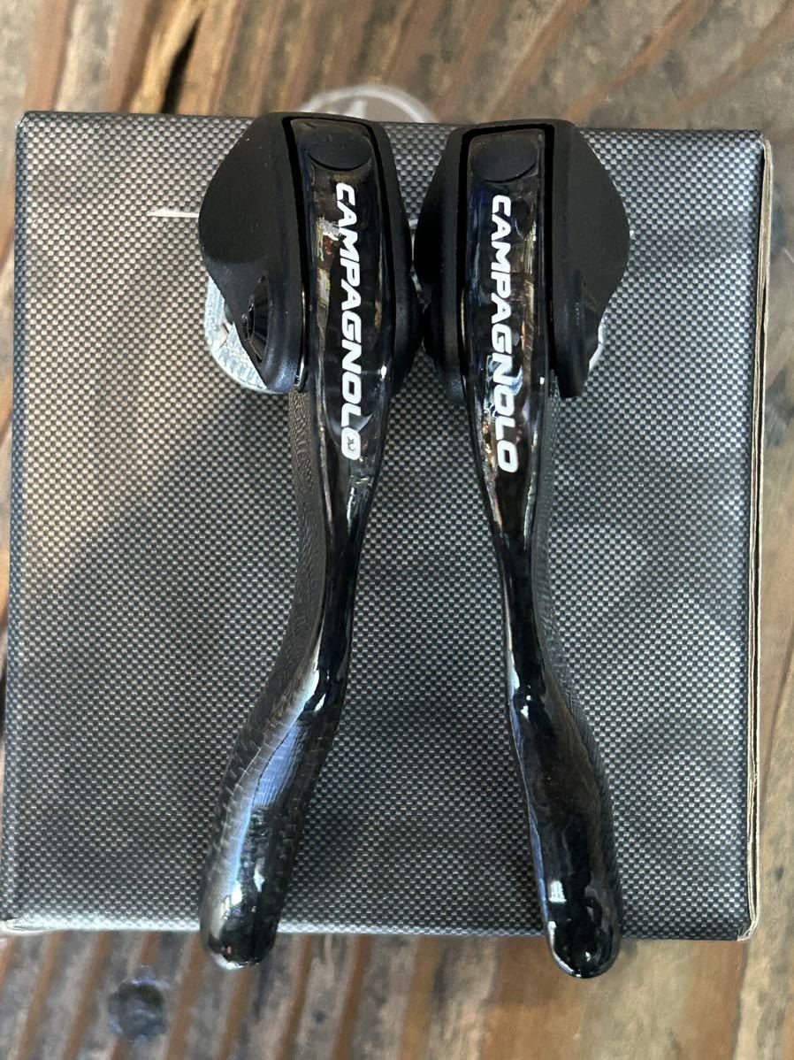 【未使用】送料込み カンパニョーロ TT用 カーボンブレーキレバーセット 重量87g Campagnolo TT CarbonBarEnd BrakeLever 品番BL12-CRCGC ...