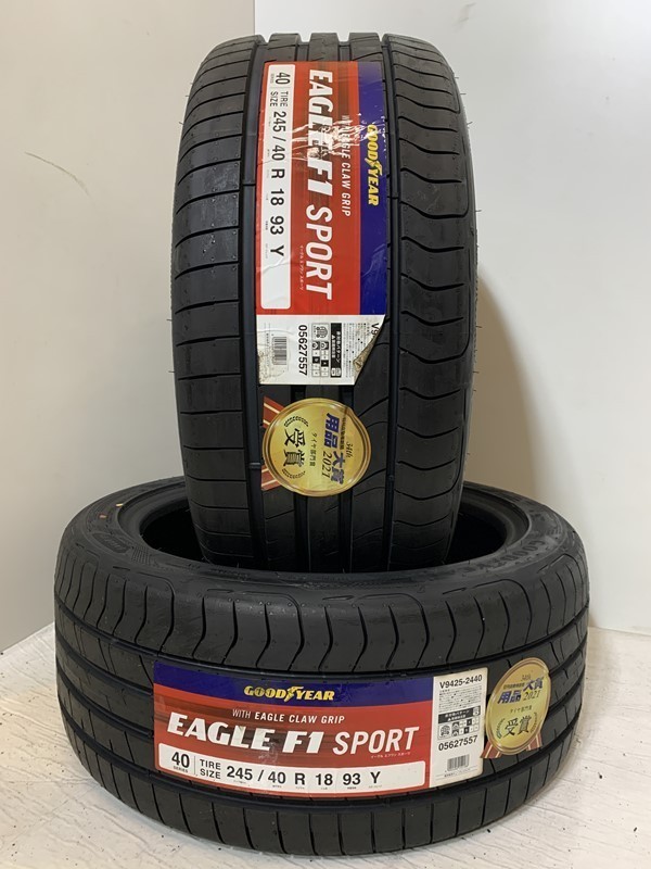 【未使用】【送料無料】未使用夏タイヤ2本セット 245/40R18 93Y(SGY114-27)GOODYEAR EAGLE F1 SPORT 245/40/18 2020年～2021年の落札 ...