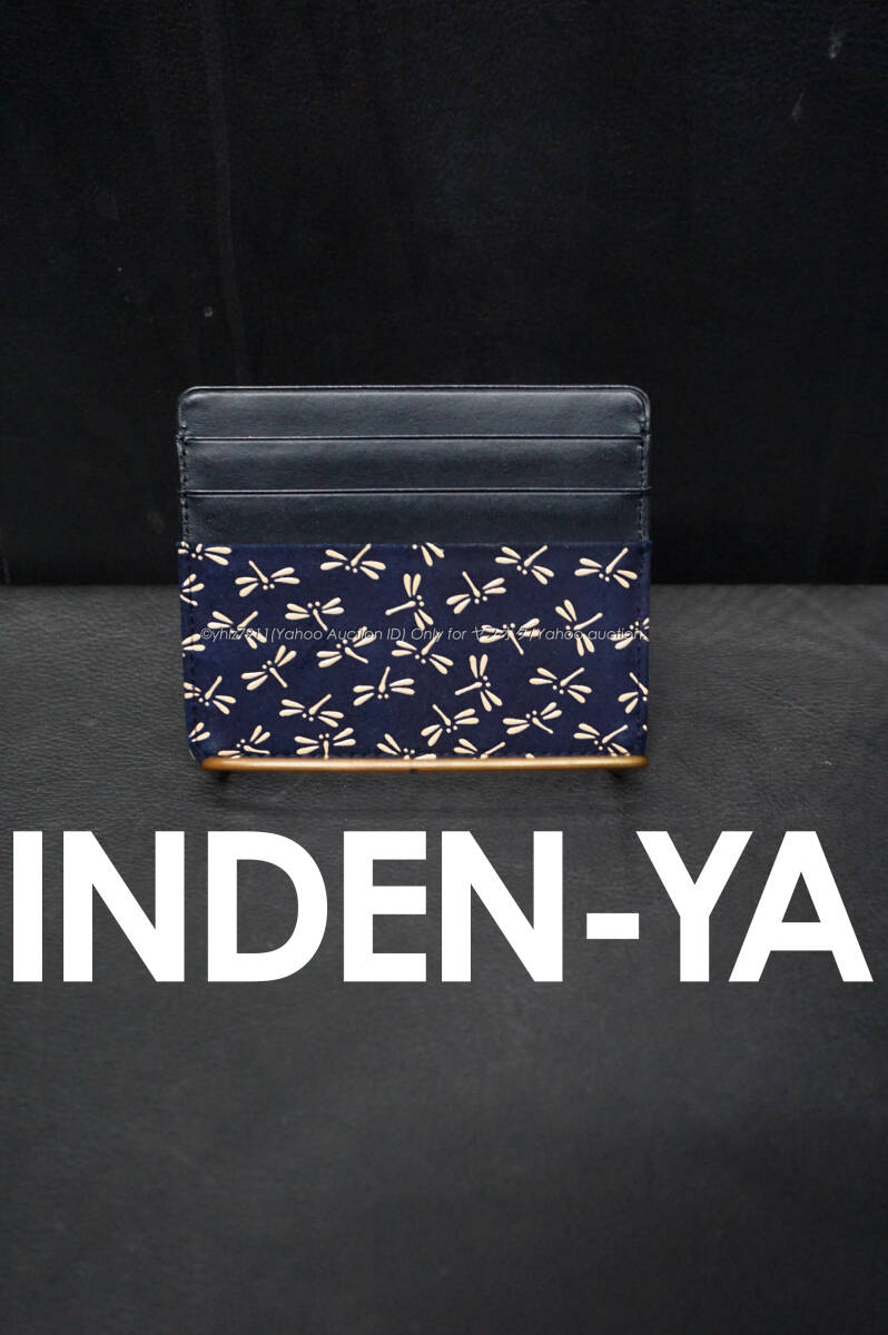 【目立った傷や汚れなし】印傳屋 トンボ柄印伝カードケース ネイビー/ベージュ INDEN-YA カード入F パスケース カードホルダー レザー 鹿革/漆 ジャパン INDENYAの落札情報詳細 ...