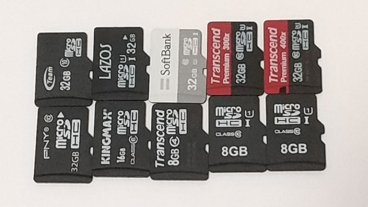 【やや傷や汚れあり】10枚セット SanDisk 32GB microSDHCカード ケース・microSD→SD変換アダプター付 class4 フォーマット済み microSDカード ...
