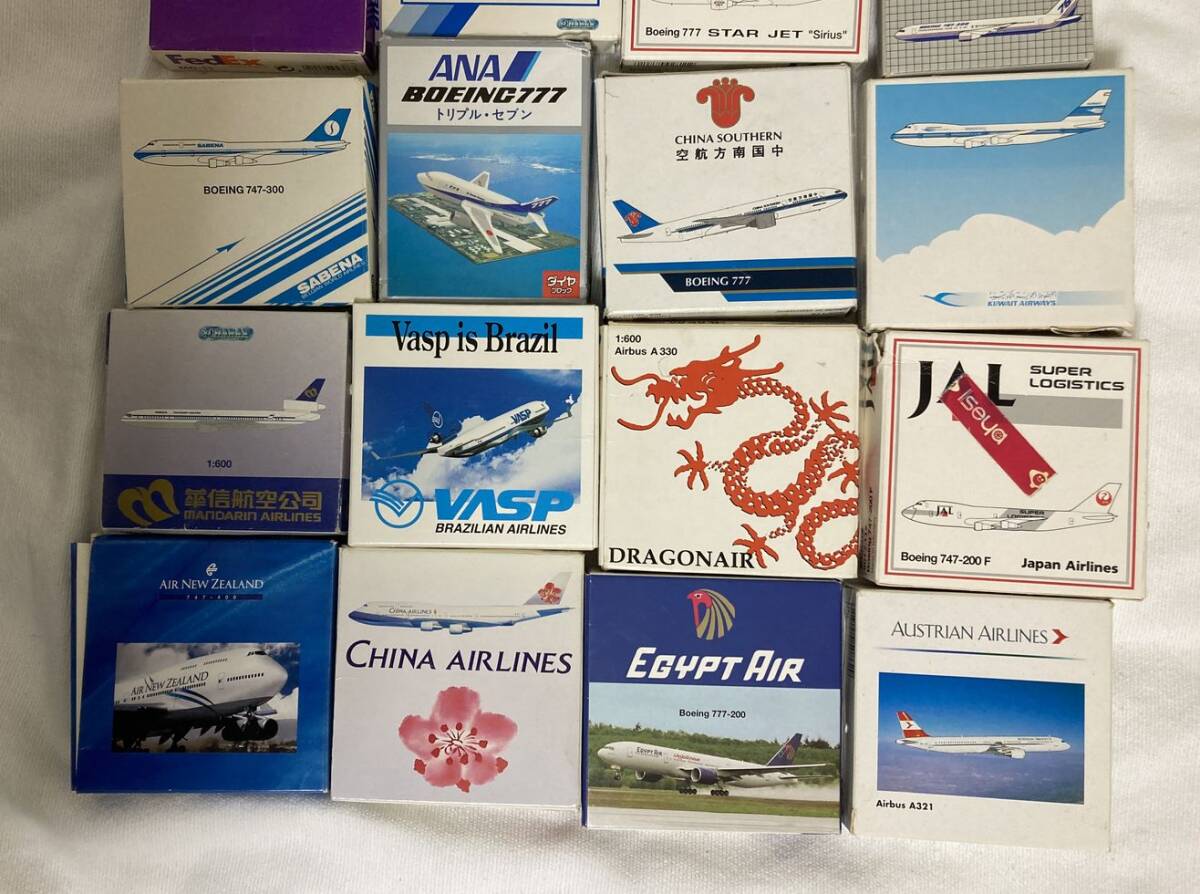 【やや傷や汚れあり】SCHABAK シャバック 飛行機模型 18機 箱付き セット まとめ コンコルド JAL FedEx ANA 中華航空 ...