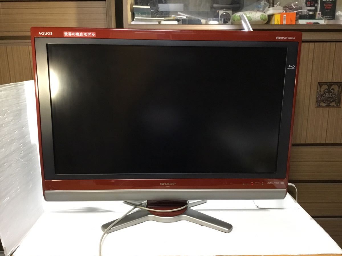 【やや傷や汚れあり】[K-2024]SHARP AQUOS 液晶カラーテレビ★引取歓迎 大阪府〜 LC-32DX1 レッド☆デジタル ...
