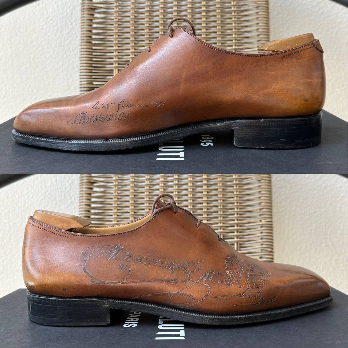 【目立った傷や汚れなし】特注60万円 Berluti Scritto Calligraphy Leather Alessandro ベルルッ ...