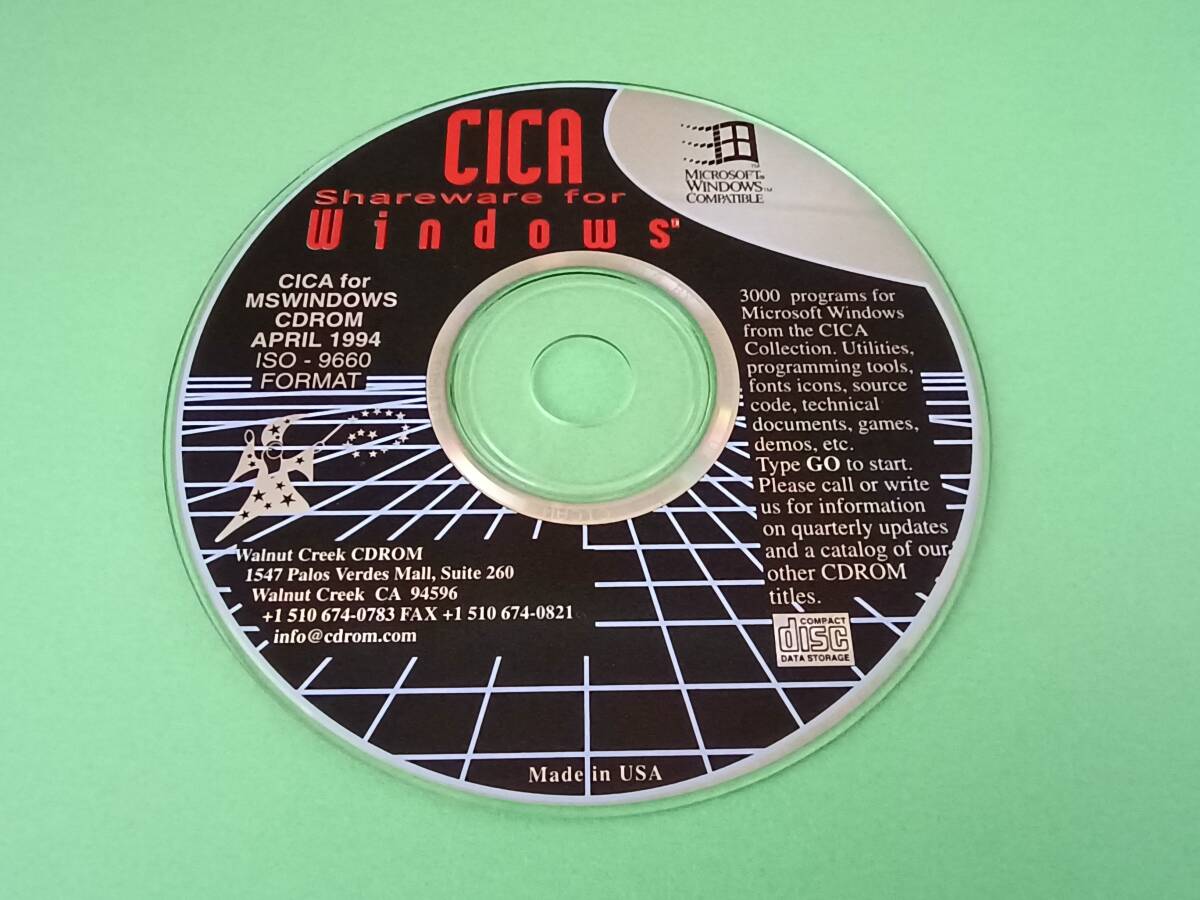 【やや傷や汚れあり】Cica Shareware for Windows April 1994 / CD-ROM / Walnut Creek ...
