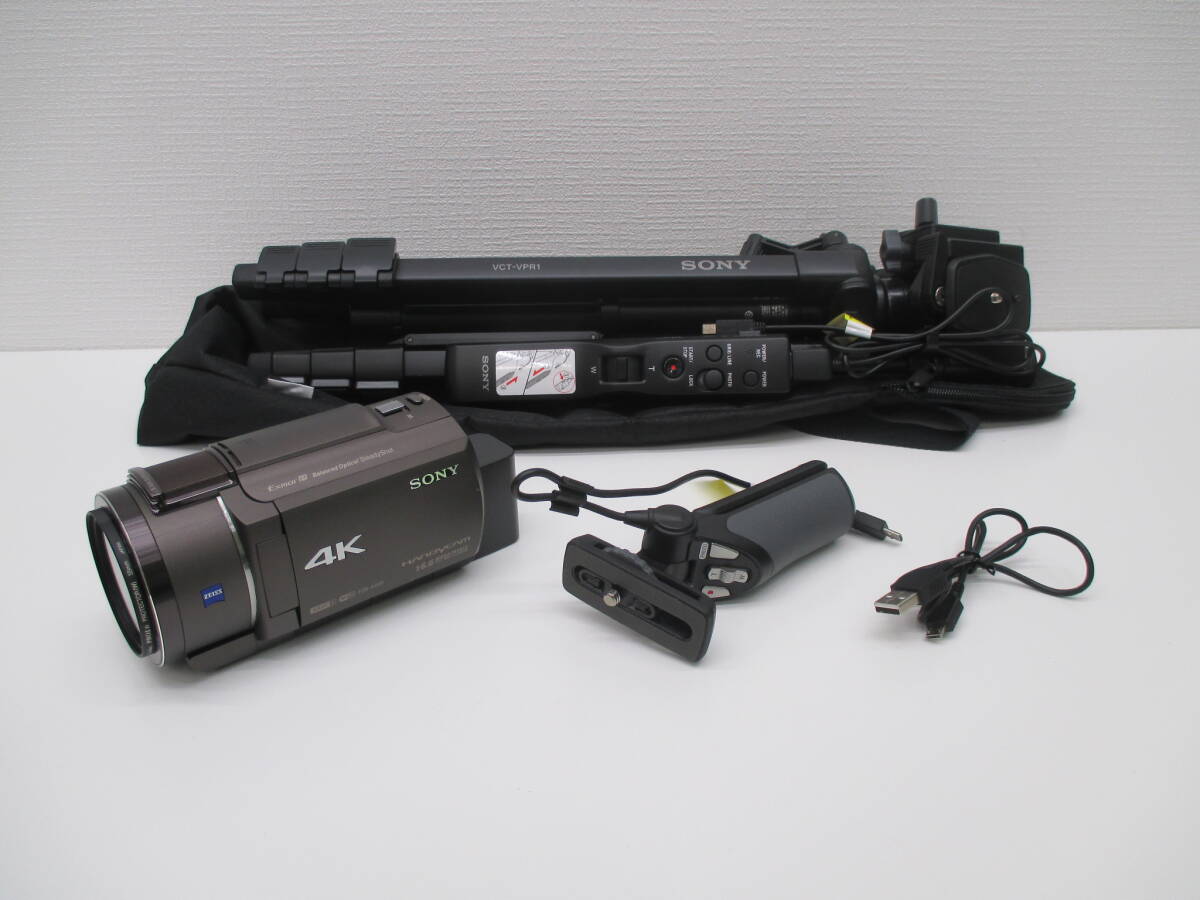 【やや傷や汚れあり】カメラ祭 SONY ソニー FDR-AX40 Handycam デジタルビデオカメラ 三脚セット ハンディカム用リモコン ...