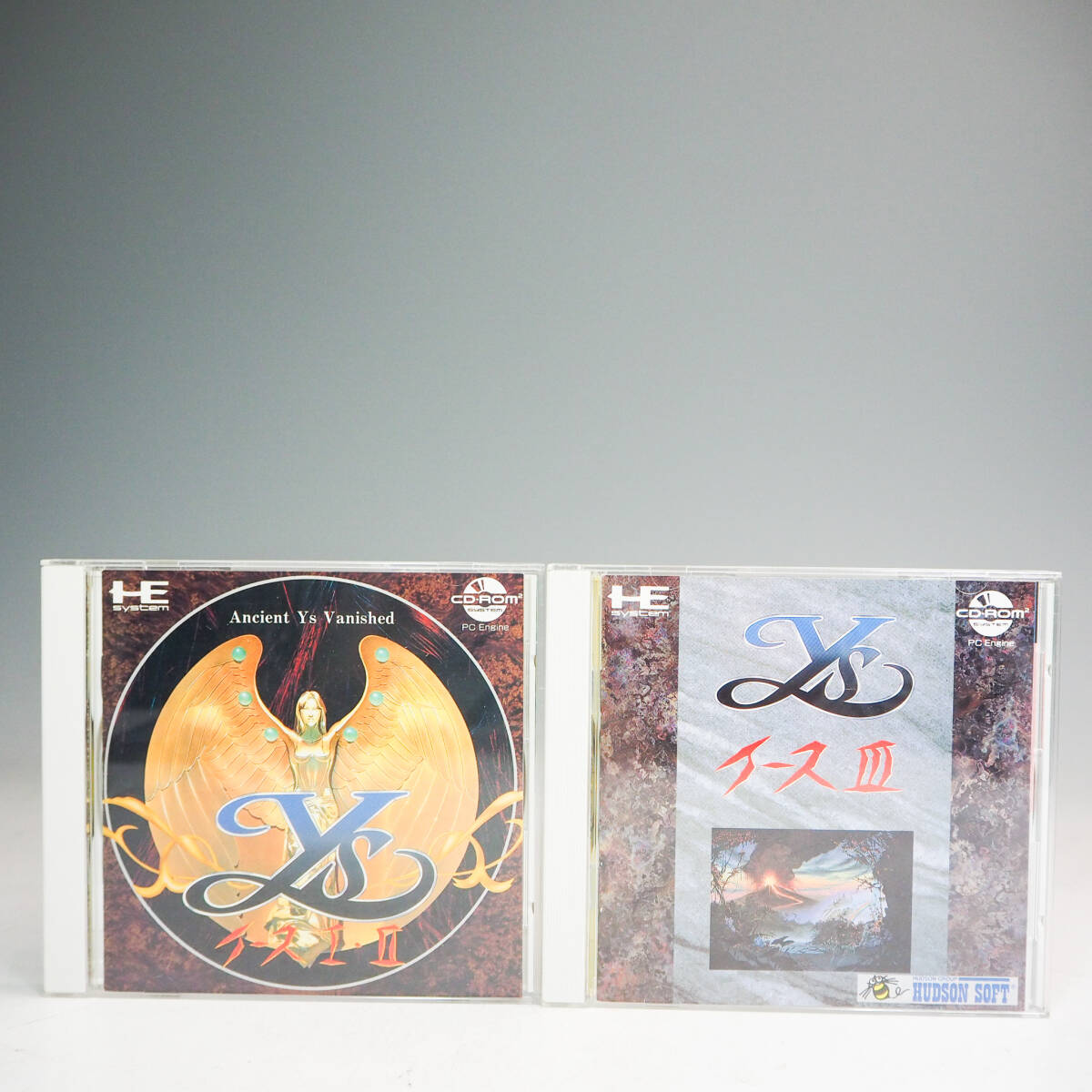 【やや傷や汚れあり】PC Engine PCエンジン CD-ROM2 ys イース I・II HCD9009 III HCD0015 1・2 ...