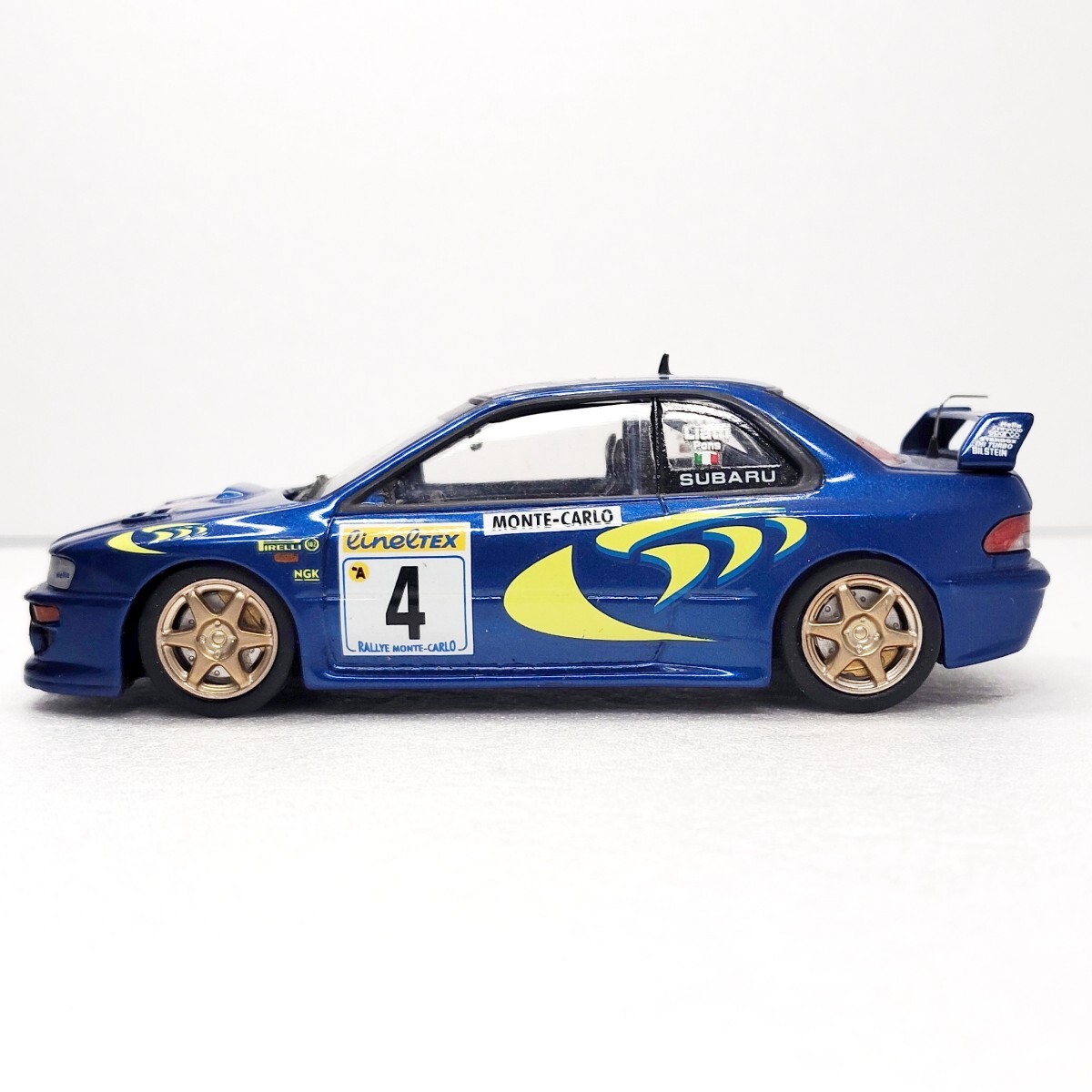 【全体的に状態が悪い】1/43 Trofeu スバル インプレッサ WRX 22B WRC Rally ラリー モンテカルロラリー 4番 ...