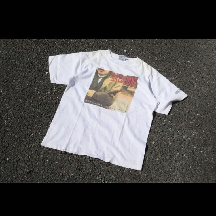 【傷や汚れあり】90s Leon Redbone whistling in the wind tour tee made in Usa ...