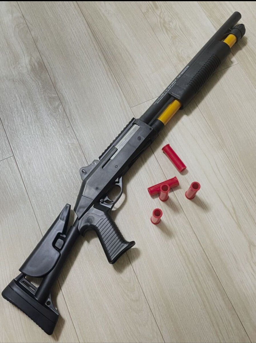 【未使用】ショットガン風おもちゃ銃 ブローバック排莢式 伸縮ストック スポンジ弾 ナーフガン xm1014 スーパー90 エアガン アサルトライフルの落札情報詳細 - Yahoo!オークション ...