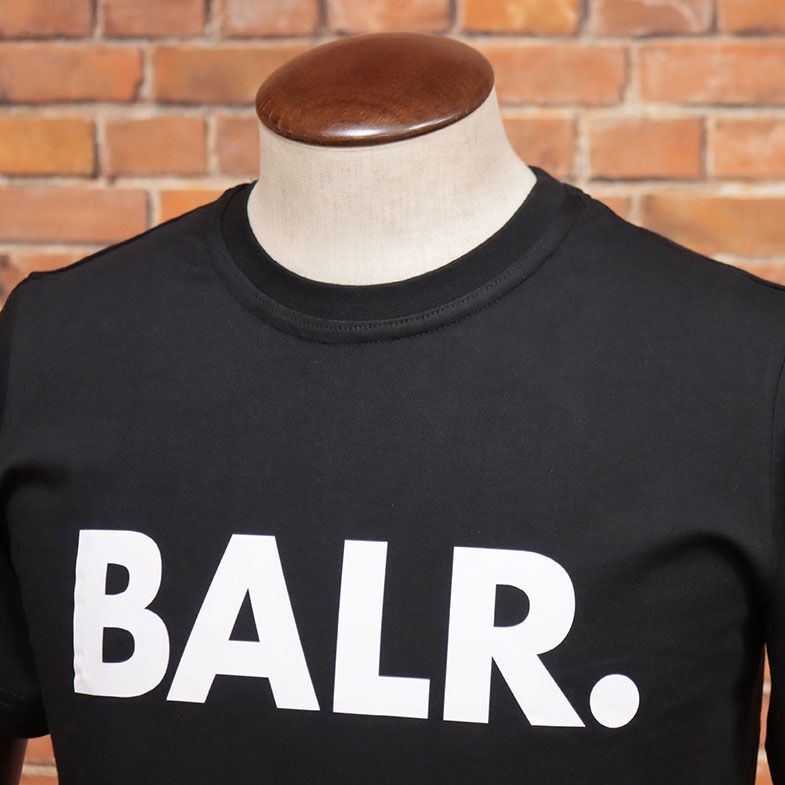 【未使用】1円/2023SS/BALR./XSサイズ/Tシャツ B1112.1048 Brand Straight T-shirts Bright ロゴ ヨーロッパ製 半袖 新品/黒/ブラック ...