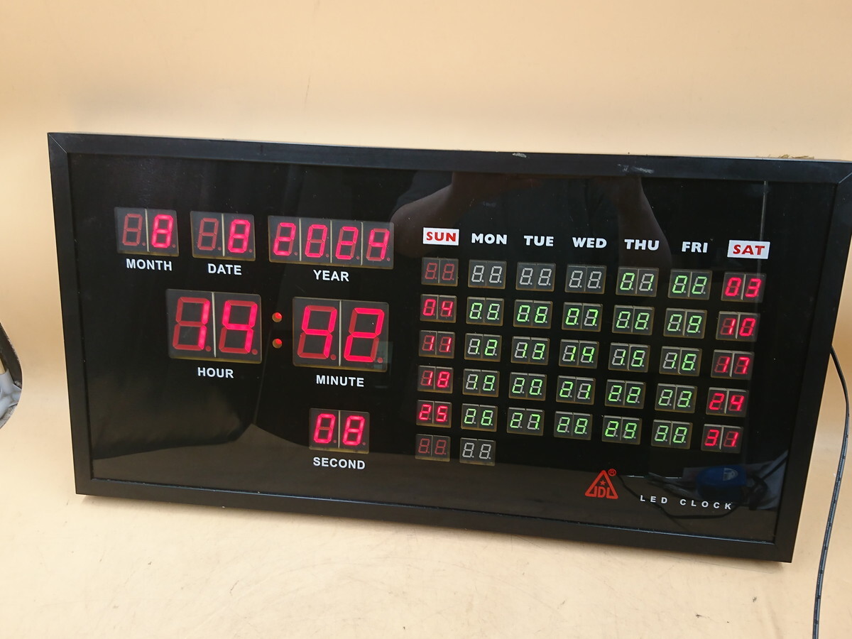【傷や汚れあり】8285 JDL LED CLOCK カレンダー付き デジタル 壁掛け時計 オフィス 事務 倉庫 工場 約60×31×4cmの落札情報詳細 - Yahoo!オークション落札価格 ...