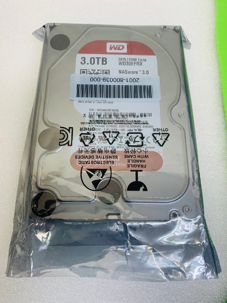 【未使用に近い】3TB SATA 3.5 インチ HDD WESTERN DIGITAL WD30EFRX 3000GB 3.5インチ ハードディスク 中古 未使用に近い 使用時間23時間の ...