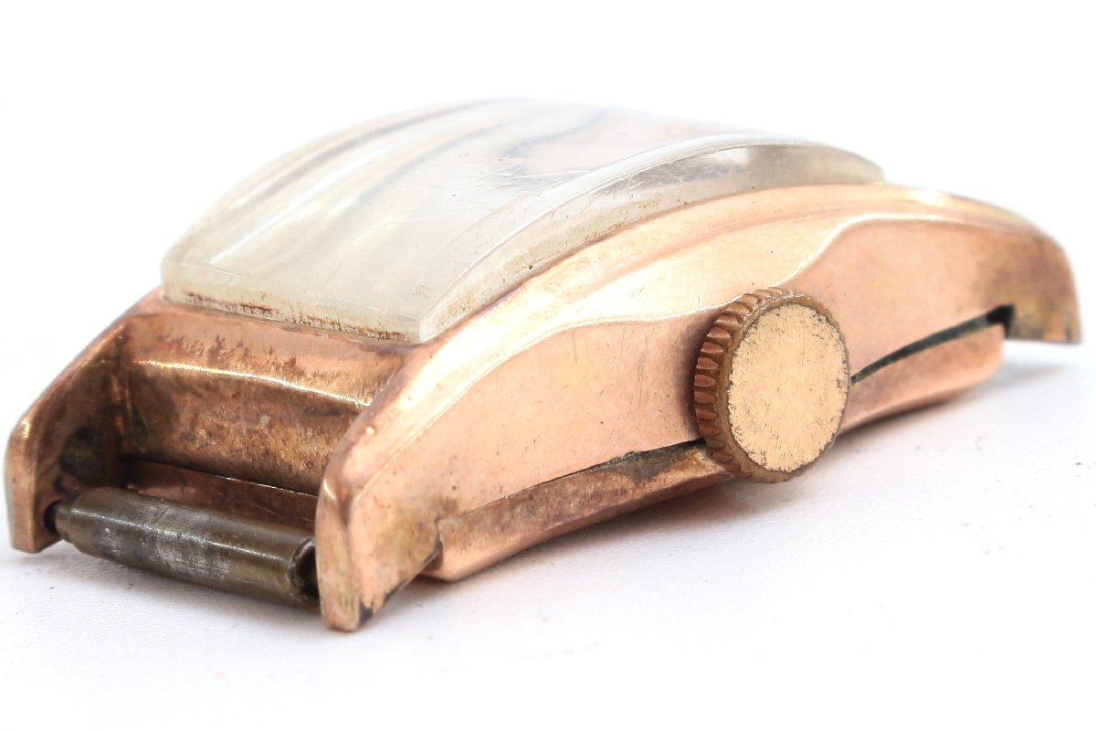 【傷や汚れあり】DEN-RO/デンロ ＊ ANTIMAGNETIC 17石 スクエア [14K 0585] 手巻き 腕時計 ＊ #8979の ...