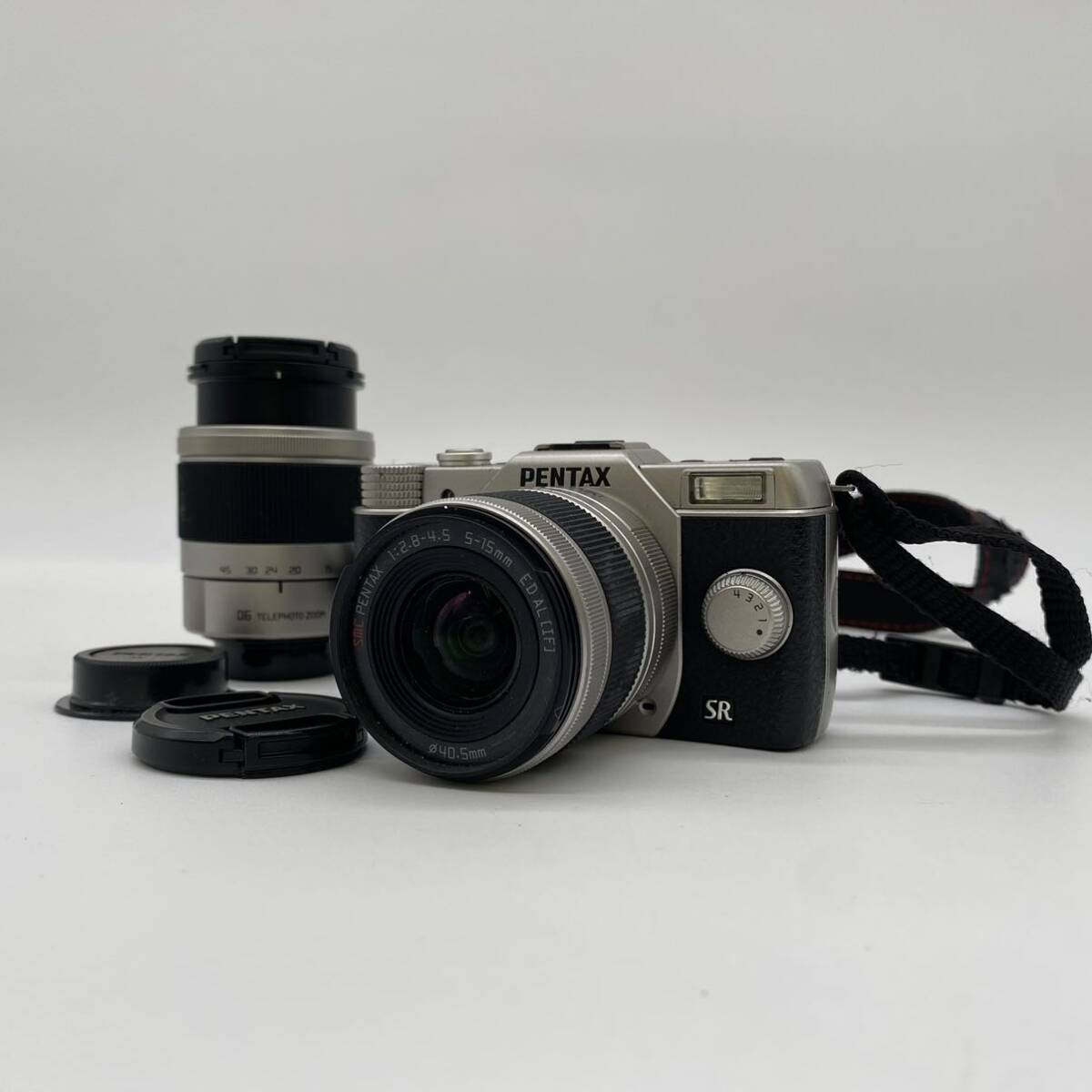 【傷や汚れあり】 【売り切り】PENTAX（ペンタックス）ミラーレス一眼カメラ Q10 レンズsmc PENTAX f2.8-4.5 5-15mm ED AL（IF） f2.8 15-45mm ...