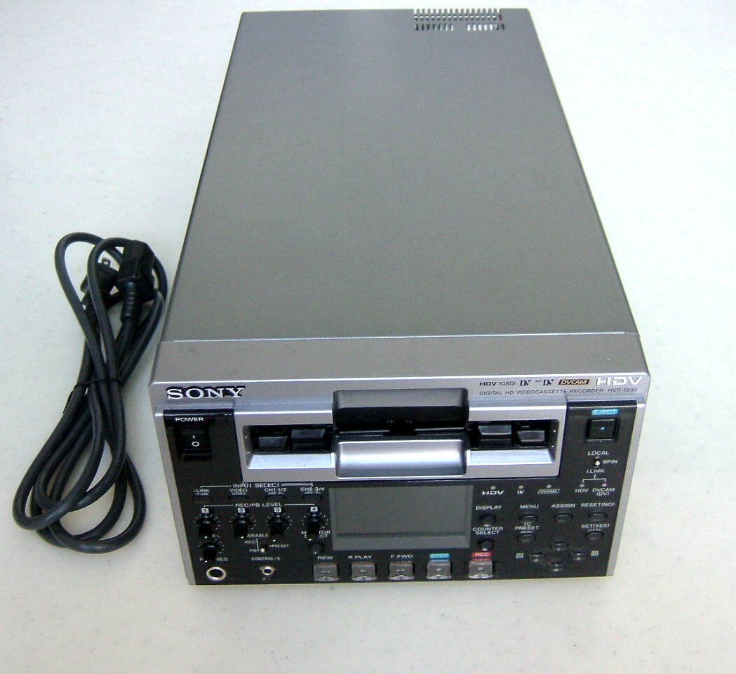 【目立った傷や汚れなし】動作品 美品 再録OK正常 表示部にじみアリ SONY ソニー HVR-1500A HDVレコーダー ドラム 254× ...